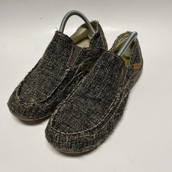 Roper | Shoes | Roper Dougie Loafer Mens 95 Brown Blue Tweed Mock Shoe ...